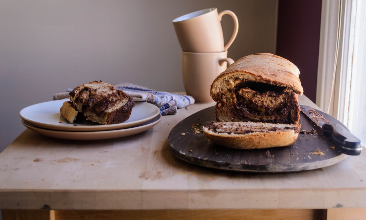 Cinnamon Mocha Swirl Bread | "blackberry-eating in late September"